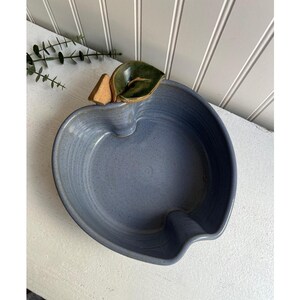 Handmade Apple Shaped Blue Decorative Bowl | Artist Signed | Studio ...