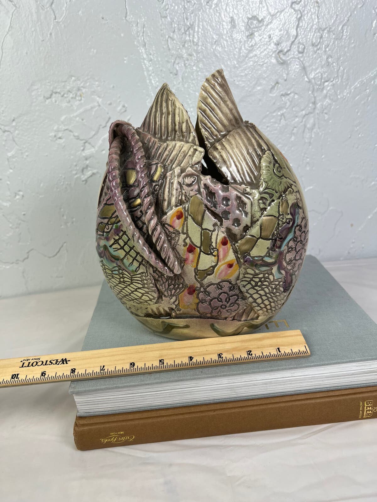 Gail Markiewicz Studio Art Pottery Patchwork Sculptured Vessel Vase ...
