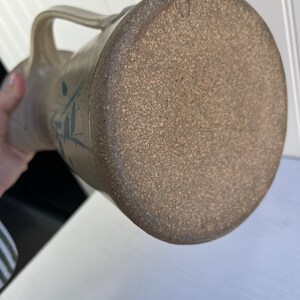 Studio Pottery Glazed Clay Floral Pitcher Pinched Lip Pottery Primitive ...