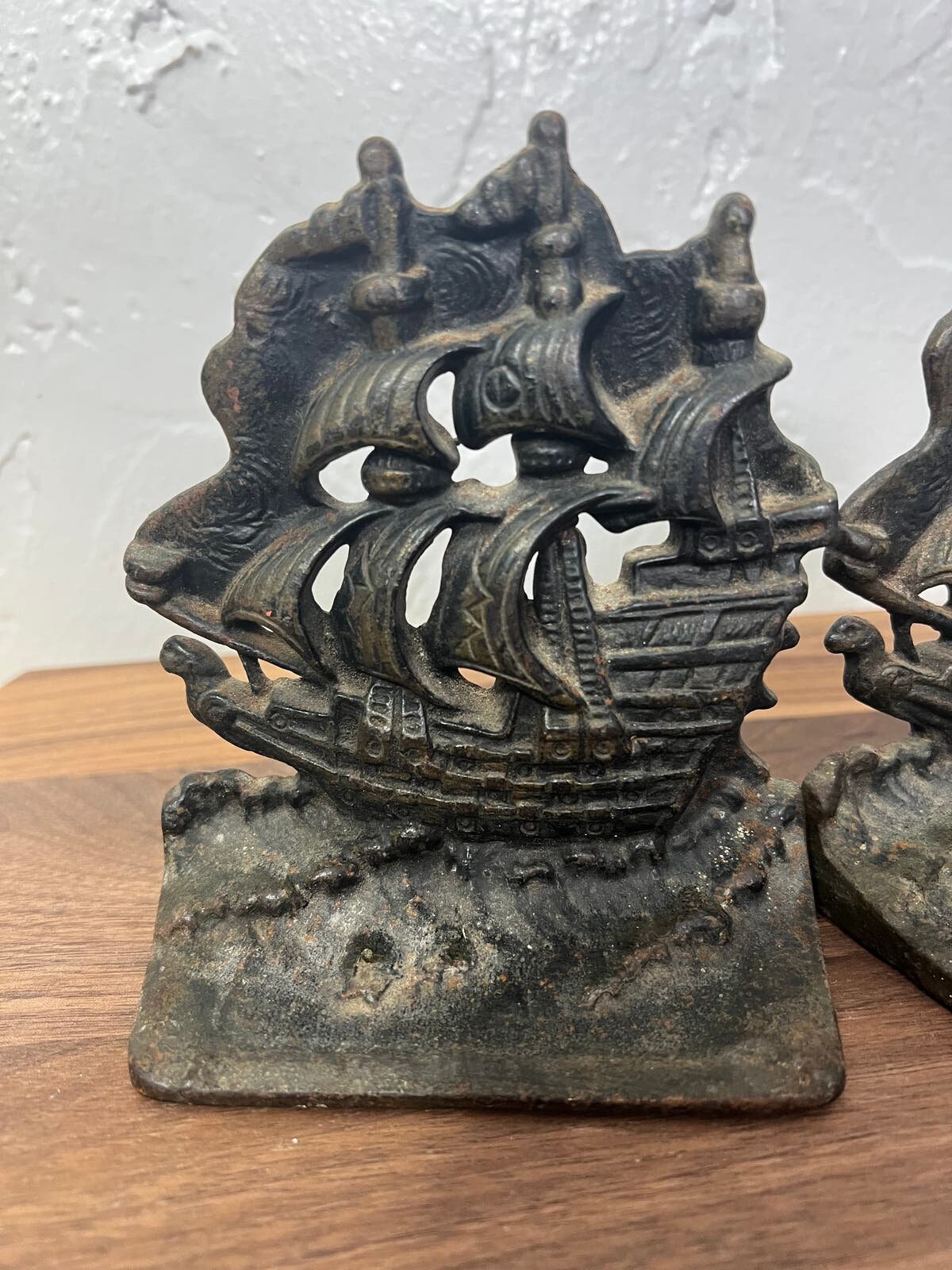 Vintage Nautical Ship Bookends Cast Iron Heavy - Etsy