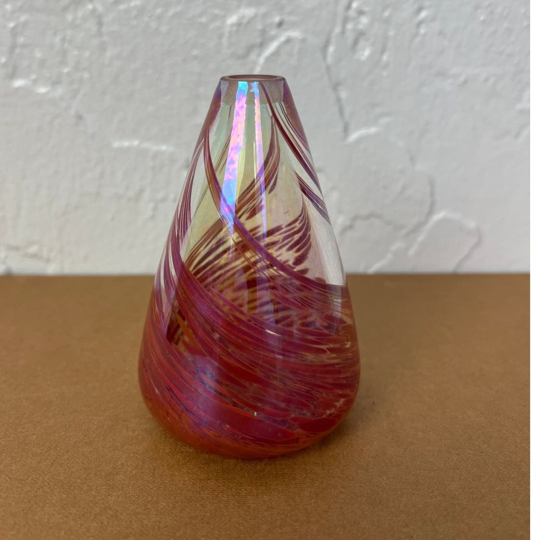 Rashtriya Inwarleus Rosetree Red Swirl Glass Vase - Etsy