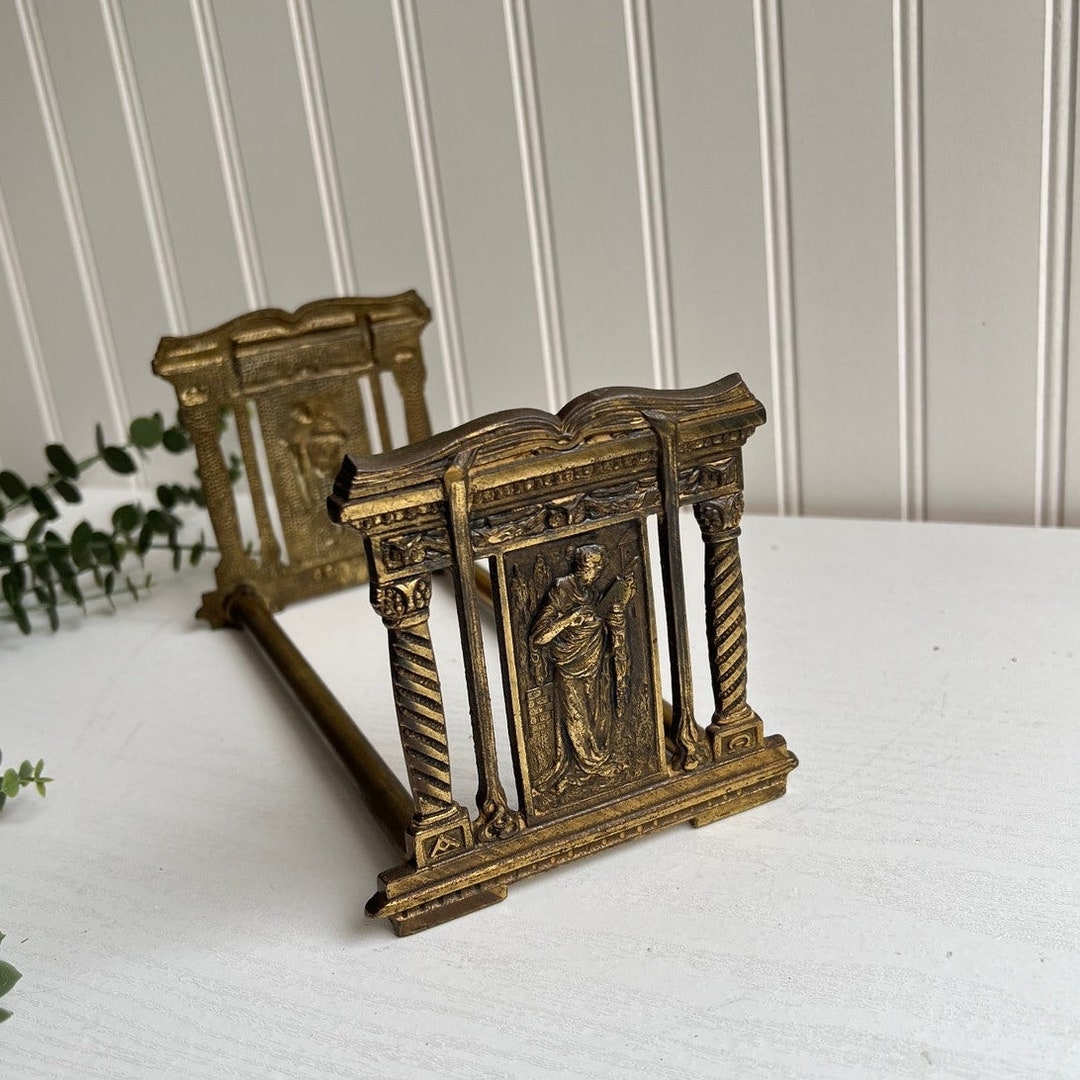 Vintage Brass Judd Hypatia Mathematician Expandable Bookend ...