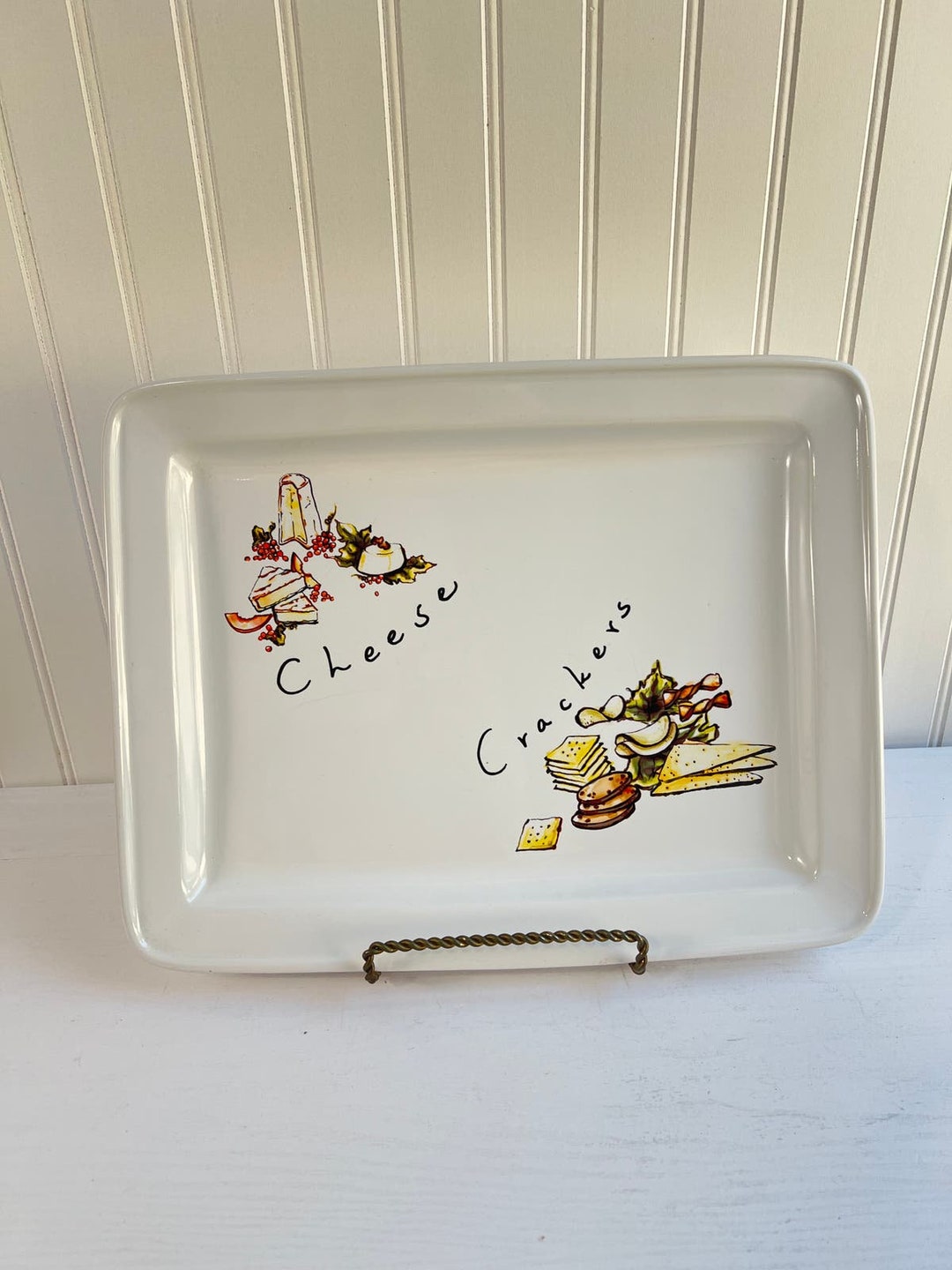 Cheese & Crackers by Pottery Barn Rectangular Tray - Etsy