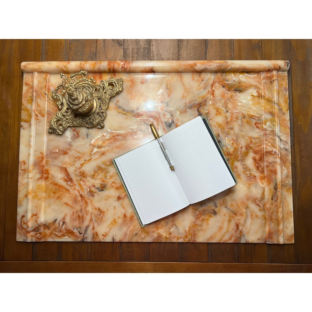 1970/80s Faux Marble/granite Desk Pad Protector - Etsy