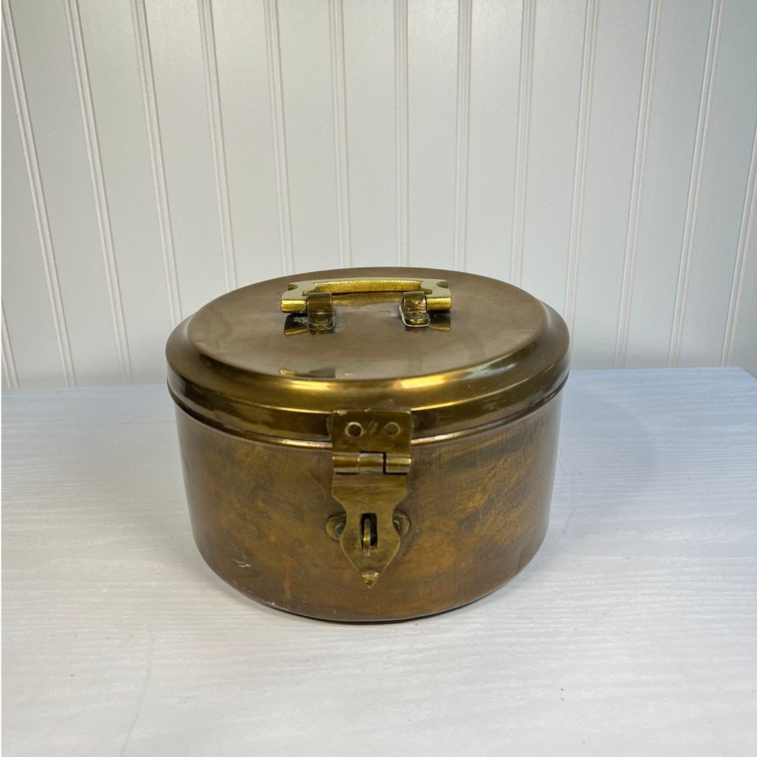 Vintage Brass Latch & Handle Antique Storage Locket Box | Brass ...