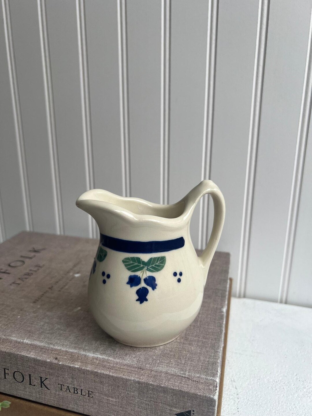 Vintage Hartstone Pottery Wild Blueberry Creamer Syrup Pitcher Vintage ...