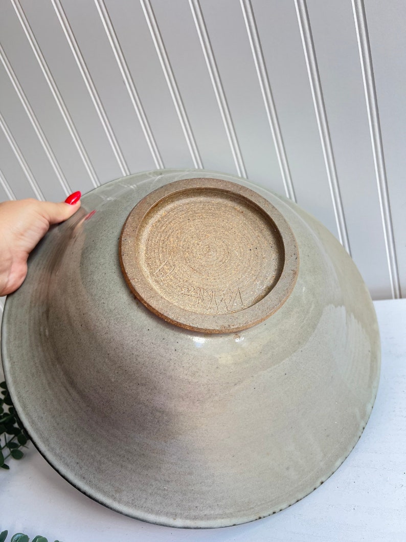 Large Artist-signed Studio Pottery Bowl | Hand-painted Decorative Bowl ...
