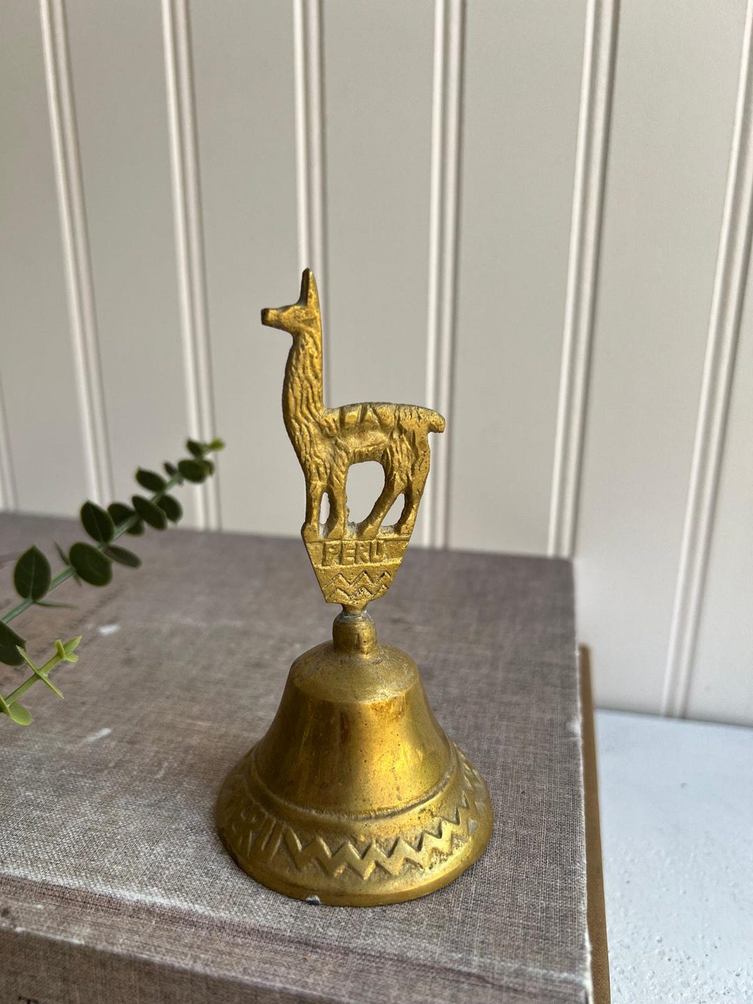Vintage Brass Llama Hand Bell From Peru Decorative Peruvian Folk Art ...