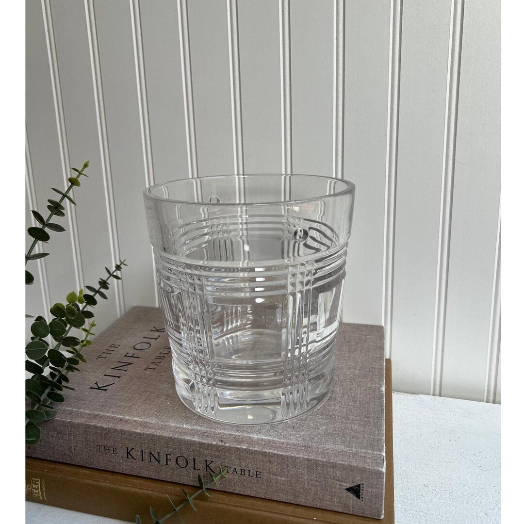 Ralph Lauren Crystal Glen Plaid Ice Bucket Straight 6.5" Tall | Luxury ...