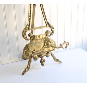 Vintage Brass Easel 18 Large Display Easel Picture Book Stand Holder ...