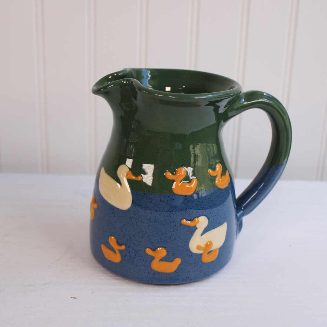 Hand Painted Ducks Glazed Pottery - Etsy