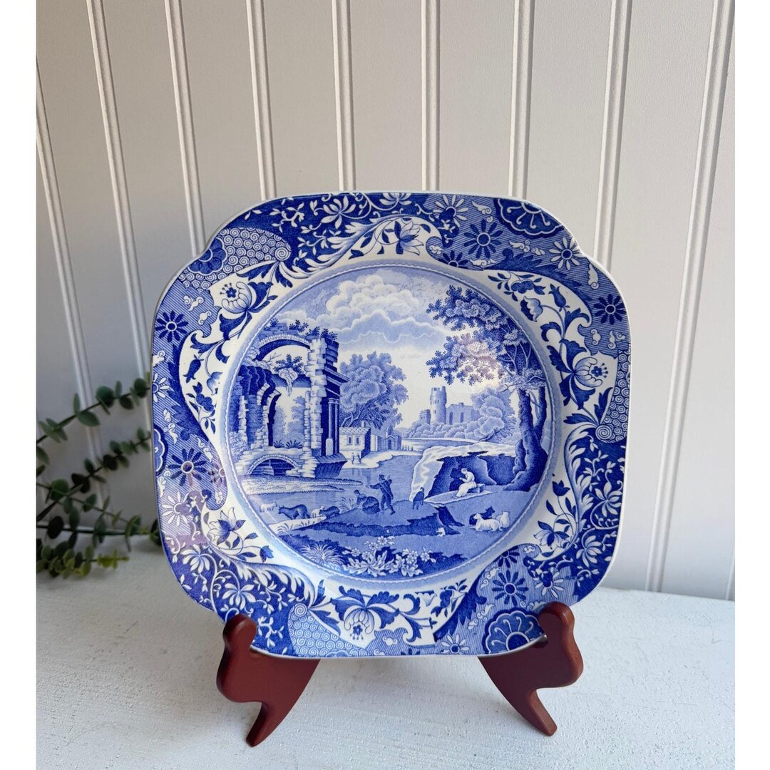 Vintage Copland Spode Blue Italian Plate Decorative Plate Wall Plate ...