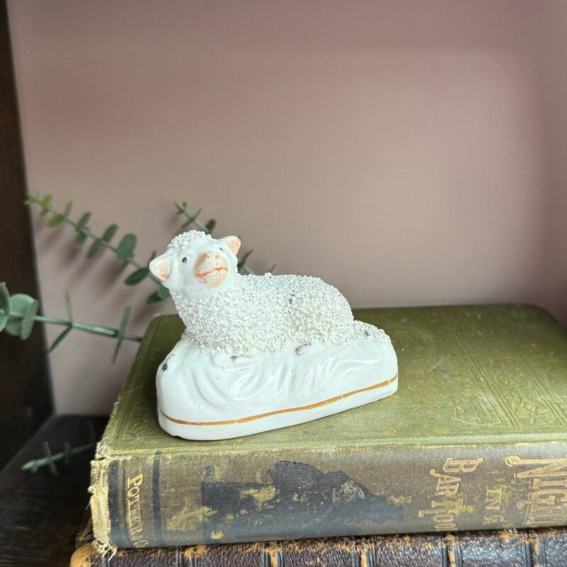 Porcelain Lamb Figurine - Etsy