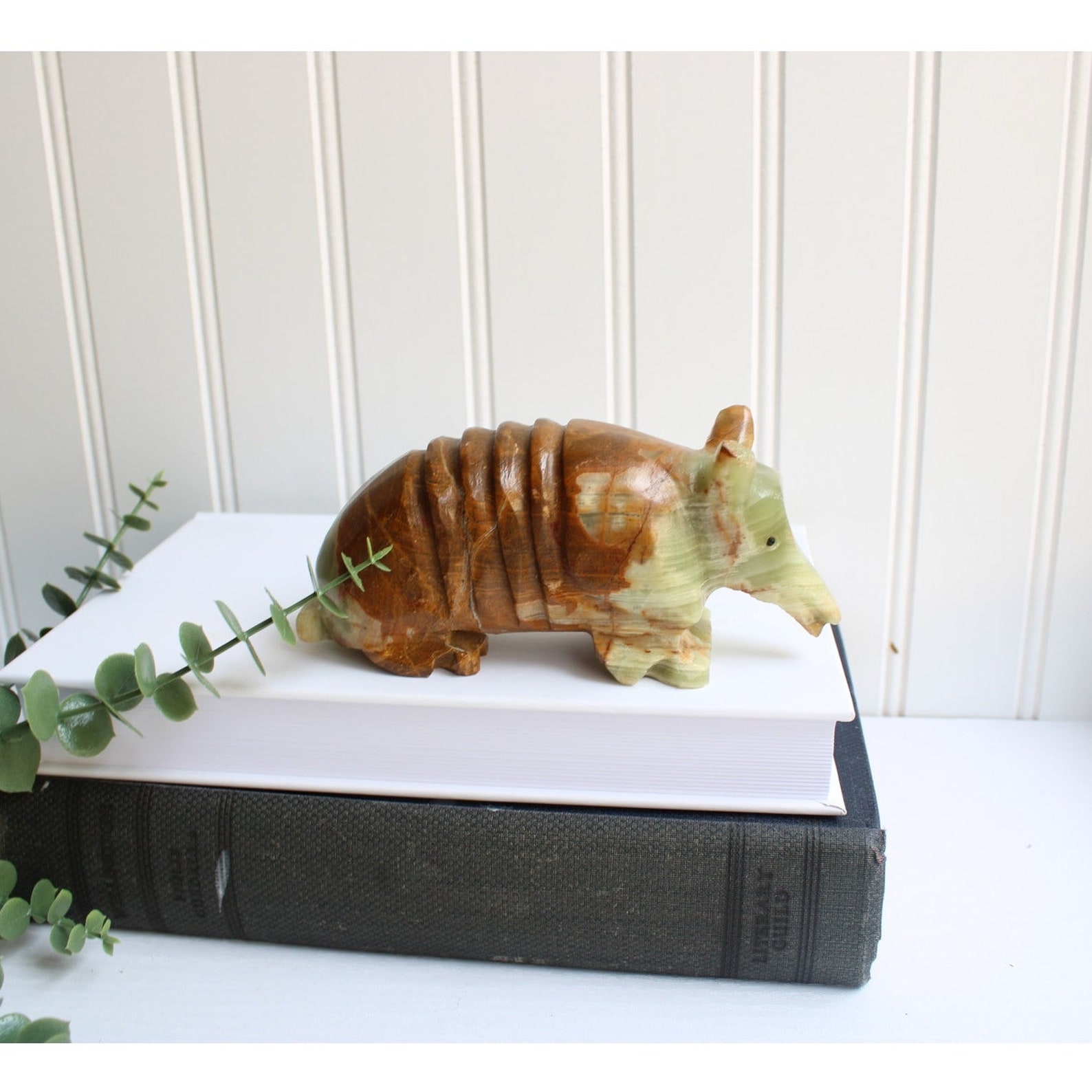 Hand Carved Striated Onyx Stone Armadillo Figurine Statue - Etsy