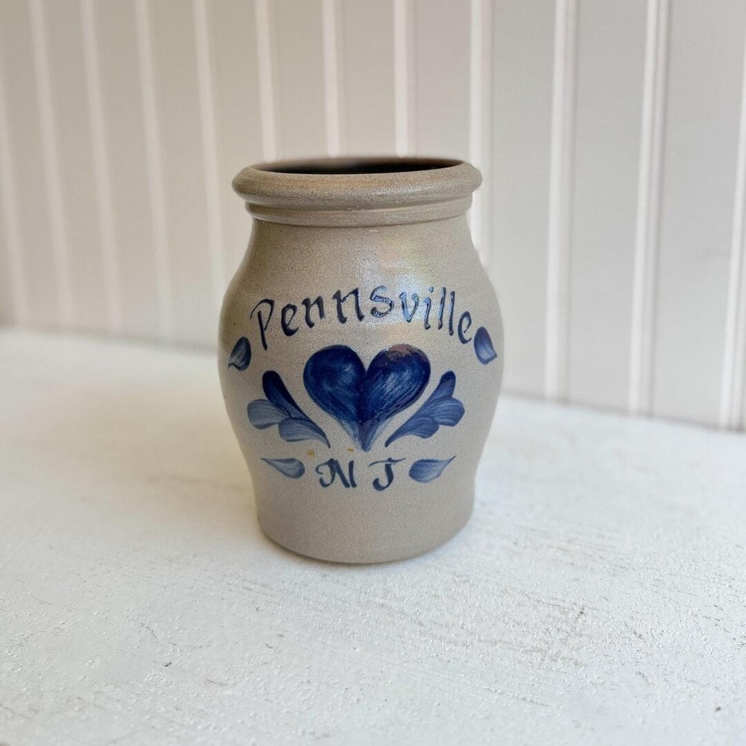Rowe Pottery Works Crock | Salt Glaze Stoneware 2002 | Pennsville NJ ...