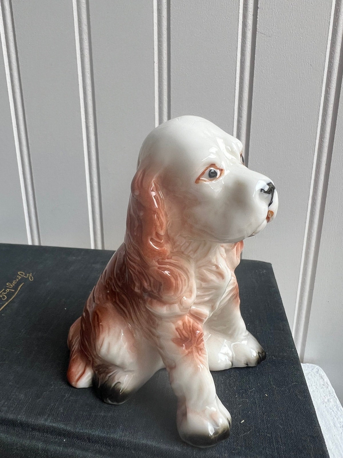 Vintage Painted Cocker Spaniel Dog Puppy Figurine 4" Tall Collectible ...