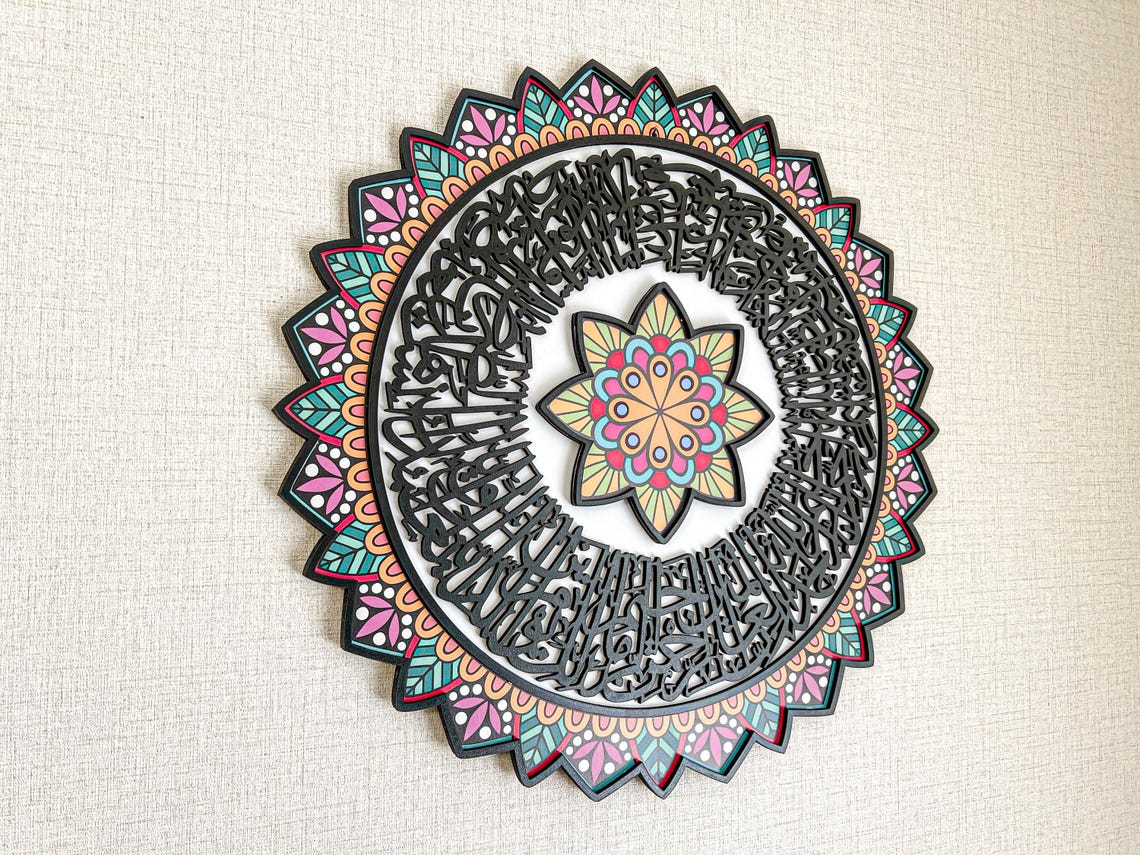 Arabic Calligraphy Al Fatiha,surah Al Fatiha Islamic Wall Art, Islamic ...