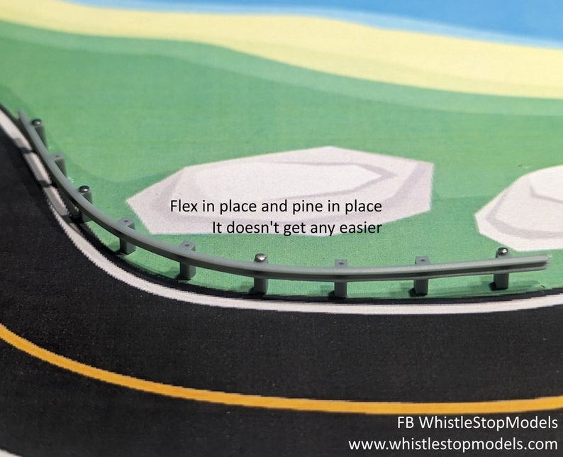 HO Scale Road Guardrail 5 Inches Set of 5 - Etsy