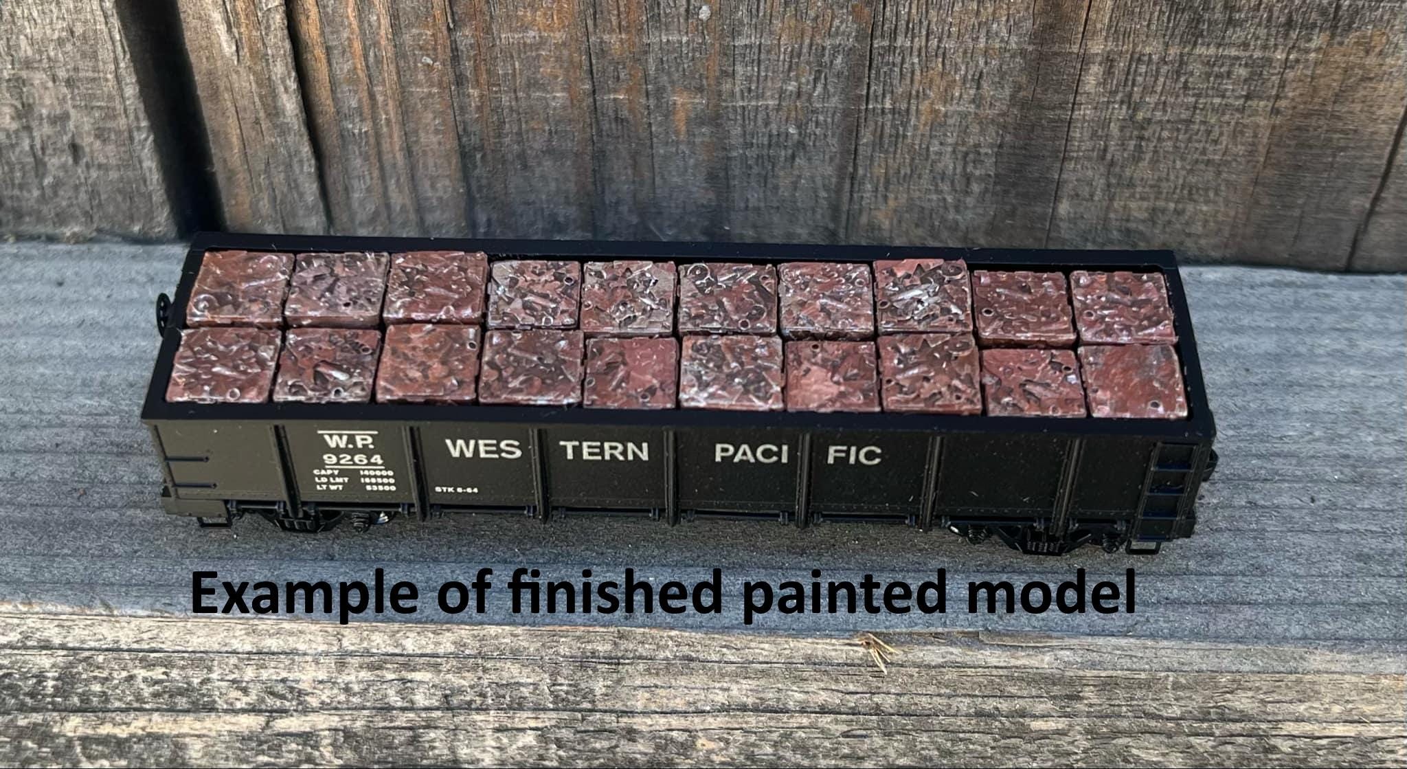 HO Scale Crushed Scrap Cube Load for Flat Car Set of 20 - Etsy
