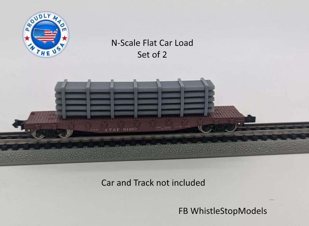 Z Scale Small Pipe Flat Car Load Set of 2 - Etsy