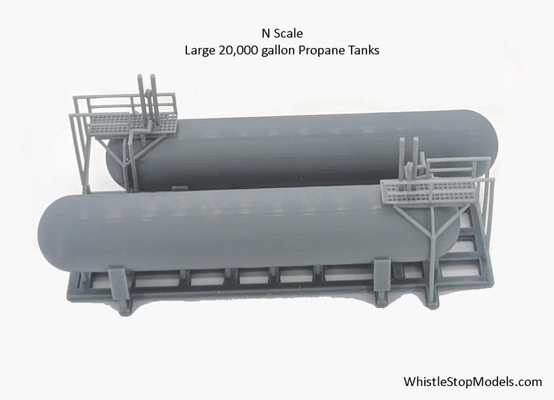 N Scale (2) 20,000 Gallon Propane Tanks - Etsy