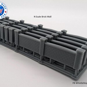 N Scale Brick Wall Fence - Etsy