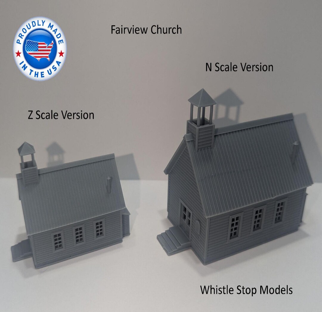Z-scale Fairview Church - Etsy