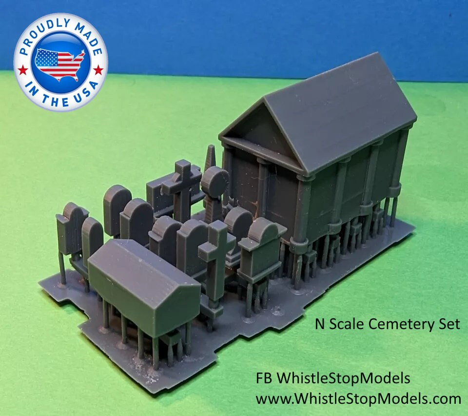 N-scale Cemetery Set Graveyard Graves N6511 - Etsy