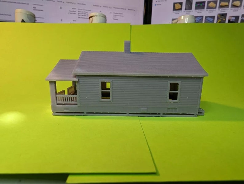 N Scale 1/160 Houses (1) With and (1) Without Handrails Set of 2 ...
