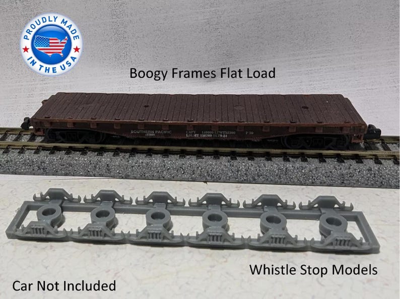 Z Scale Train Boogy Frame Sets Flat Car Load - Etsy