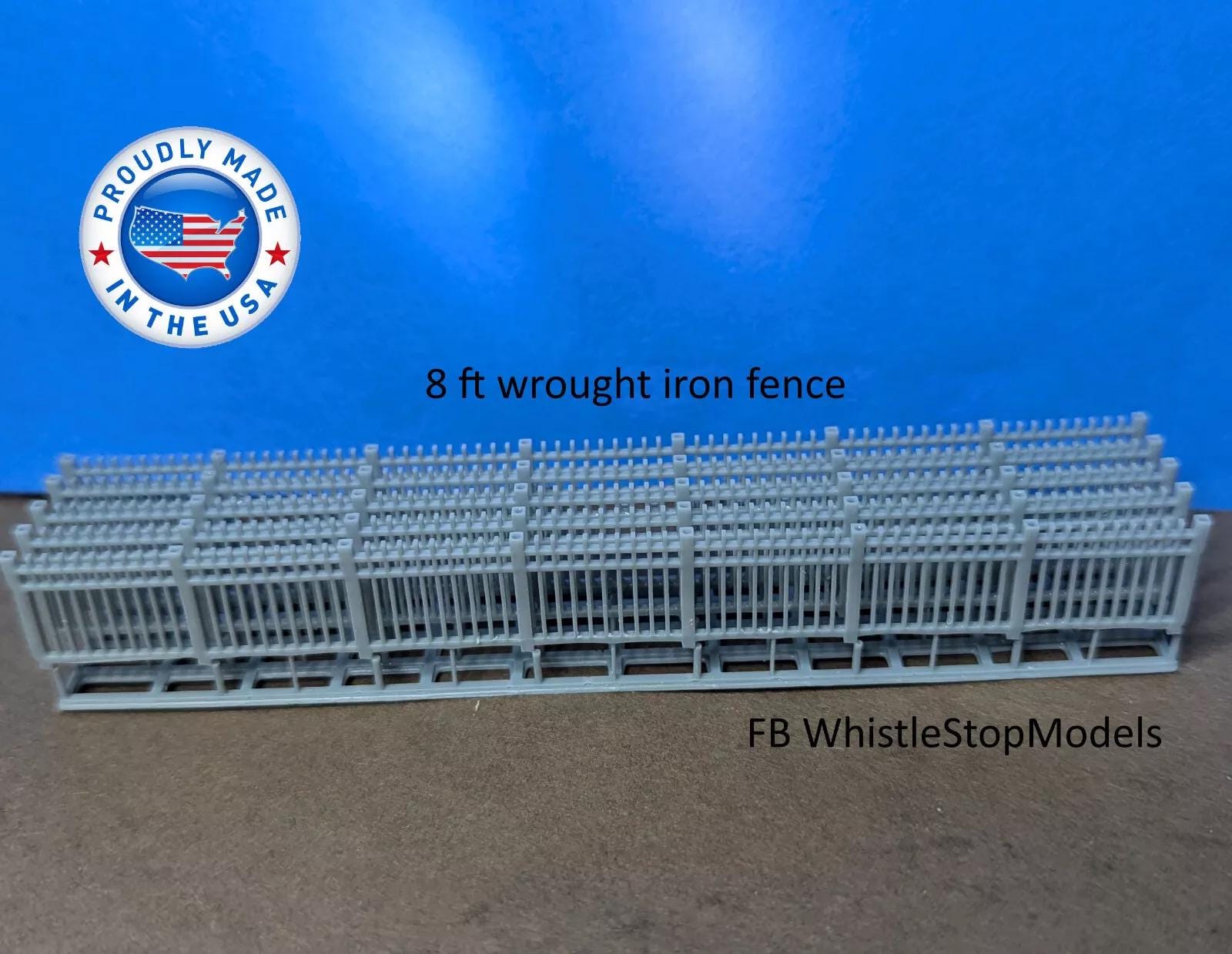 HO Scale 8 Ft Tall Double Rail Wrought Iron Fence - Etsy