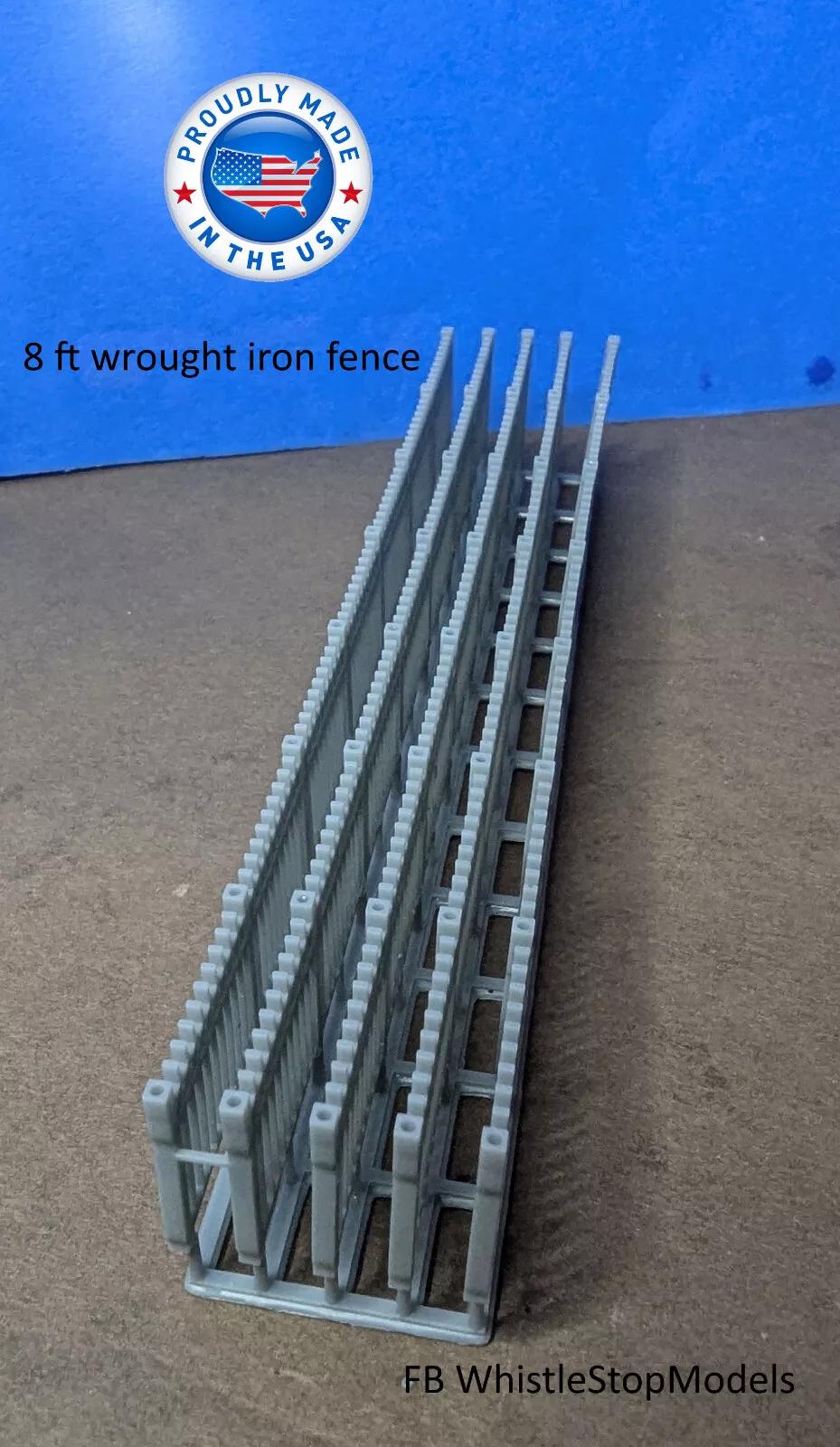 HO Scale 8 Ft Tall Double Rail Wrought Iron Fence - Etsy
