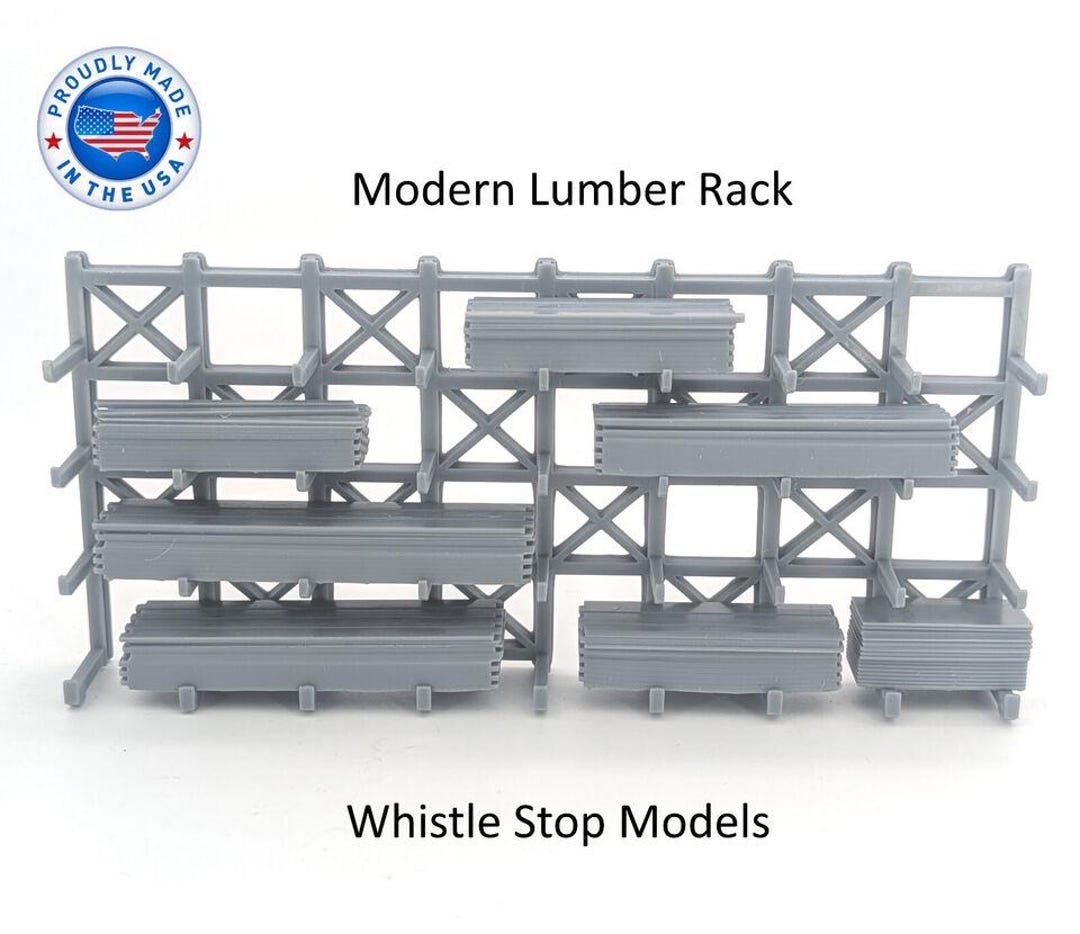 HO Scale Modern Lumber Rack With Stacks of Lumber - Etsy