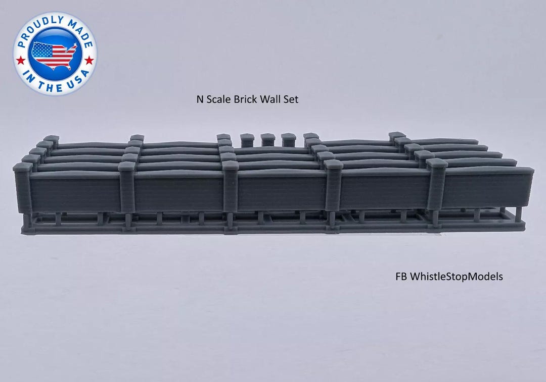 N Scale Brick Wall Fence - Etsy