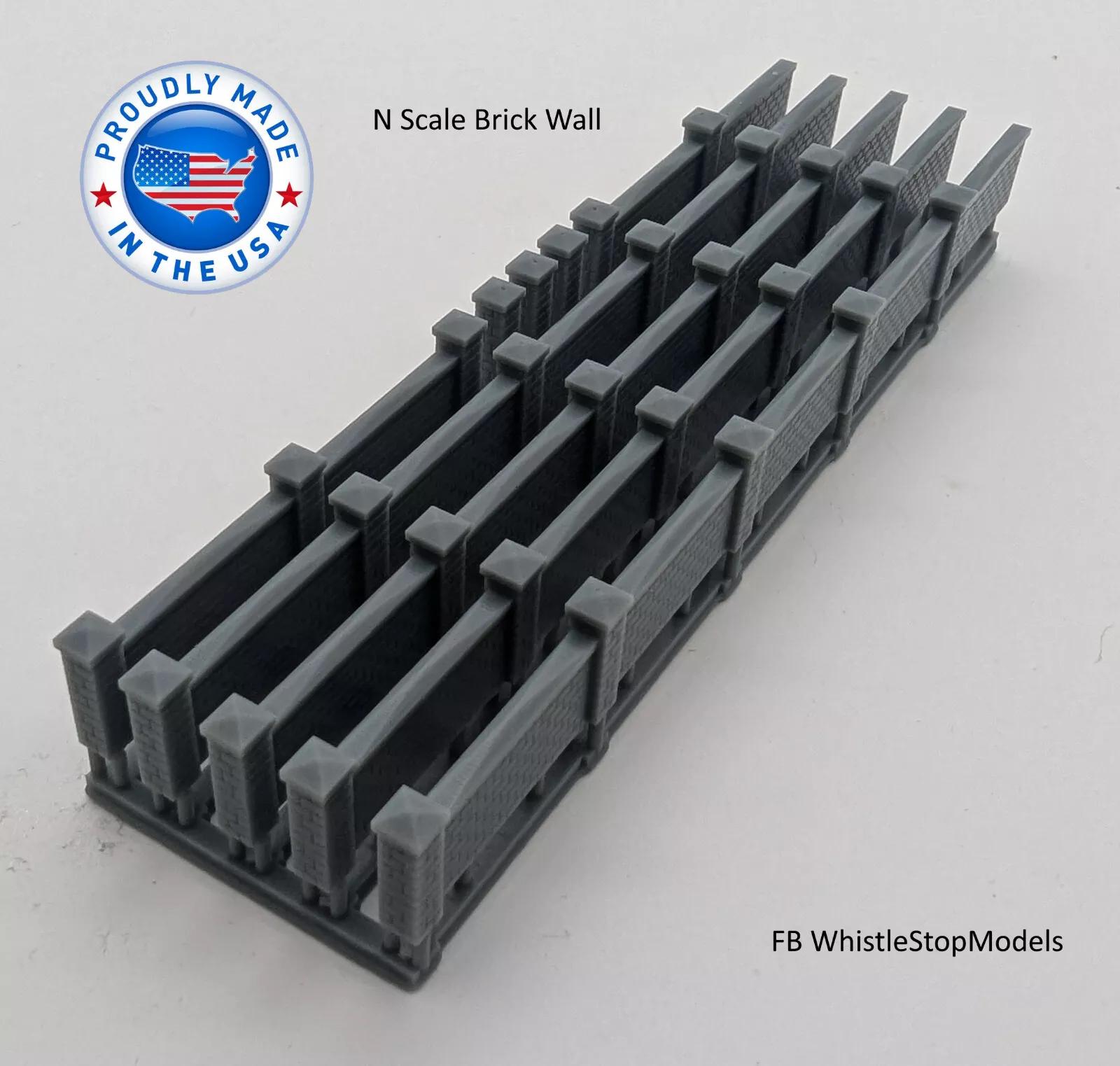 N Scale Brick Wall Fence - Etsy
