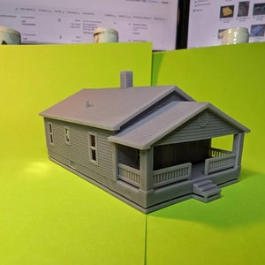 N Scale 1/160 Houses (1) With and (1) Without Handrails Set of 2 ...