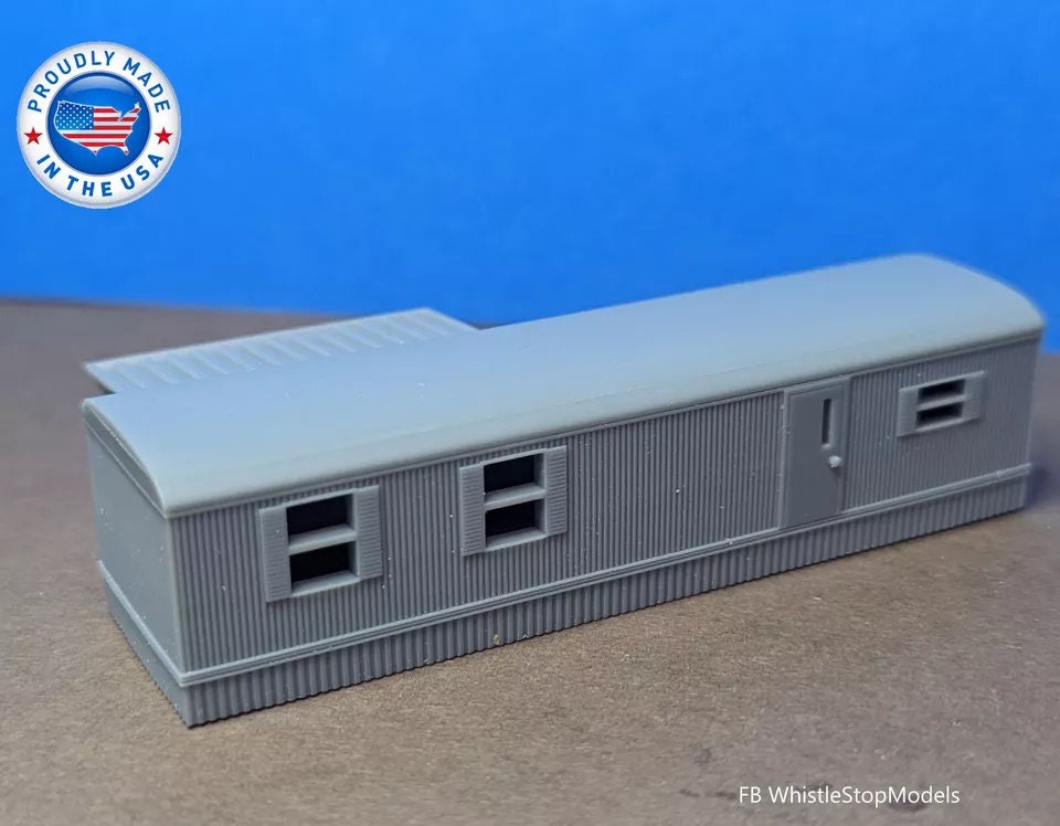 N Scale 1/160 Trailer Home 2 With Decks and Steps | Whistle Stop Models ...