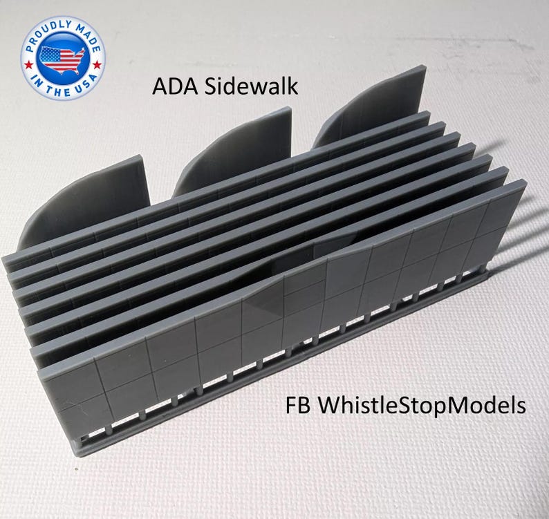 N Scale 1/160 ADA Sidewalk With Wheelchair Ramps Set of 10 | Whistle ...