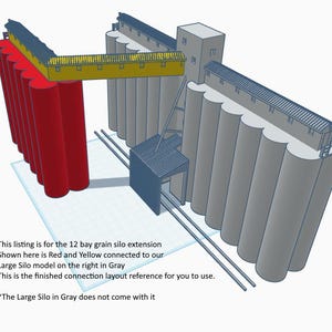 N Scale 12 Silo Extension for Grain Elevator - Etsy
