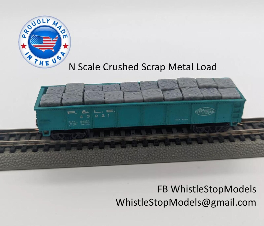 Z Scale Crushed Scrap Flat Car Load - Etsy