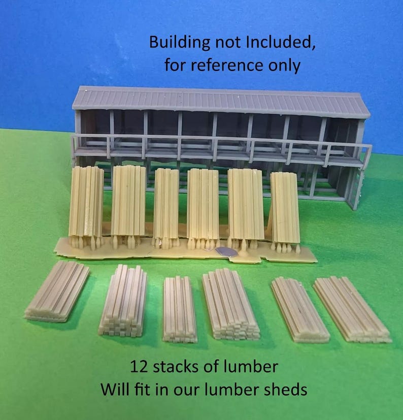 N Scale 1/160 Stacks of Lumber Set of 12 | Whistle Stop Models - Etsy
