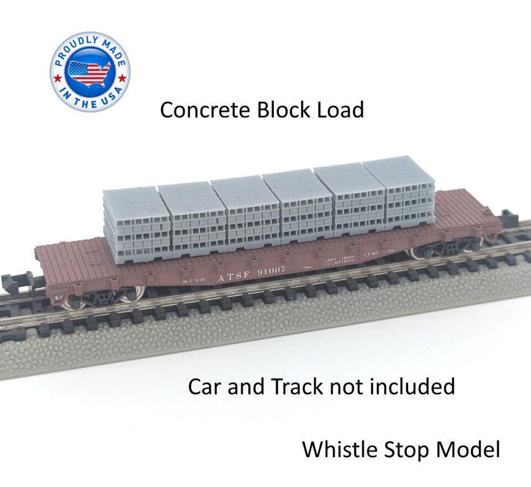 N Scale Concrete Block Car Load - Etsy