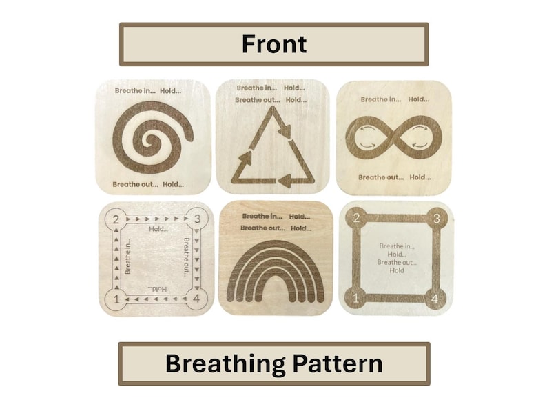 Tactile Wood Mindfulness Breathing Cards for Kids (set of 6) - Etsy