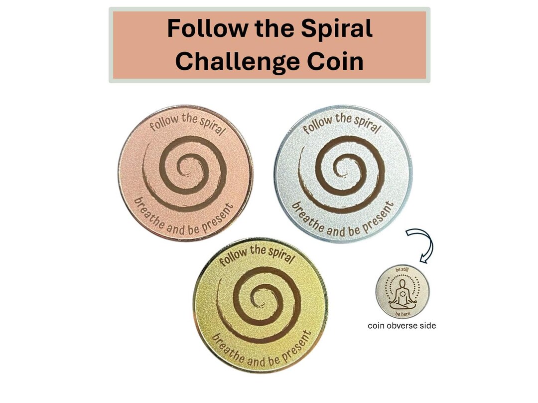 Spiral Mindfulness Coin: Tactile Calming Tool for Anxiety Relief - Etsy