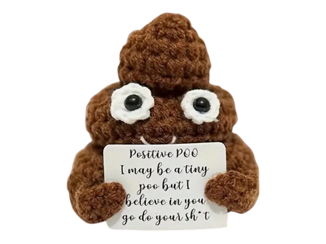 Handmade Crochet Poop Emoji | Funny Emotional Support Plushie ...