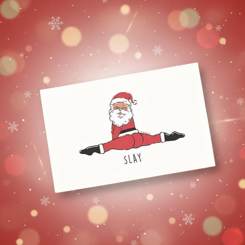 Santa Slay Christmas Card - Etsy Australia