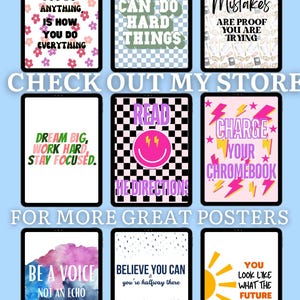 Classroom Decor, Digital Download Classroom Posters, Teacher Posters ...