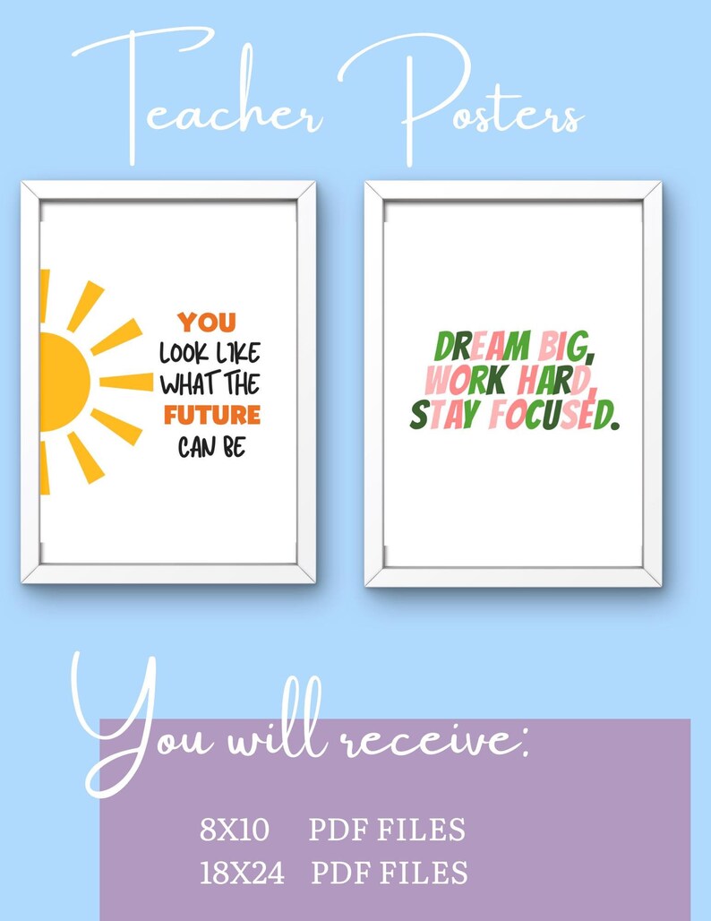 Motivational Classroom Poster, Dream Big, Future Can Be, Classroom ...