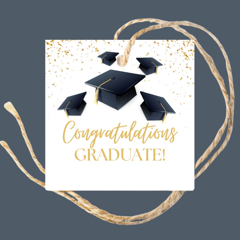 Printable Graduation Gift Tag, Graduation Tag, Class of 2024 Grad Tags ...