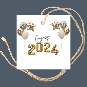 Printable Graduation Gift Tag, Graduation Tag, Class of 2024 Grad Tags ...